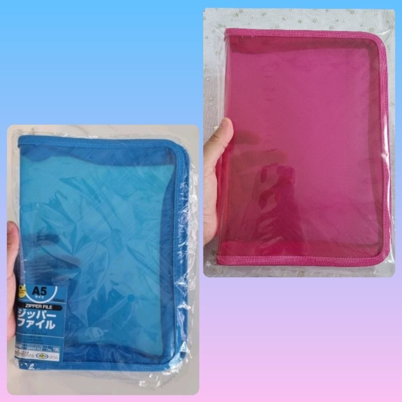 ของใหม่ แฟ้มเอกสารแบบซิบ ขนาด A5 (Daiso japan) | Shopee Thailand