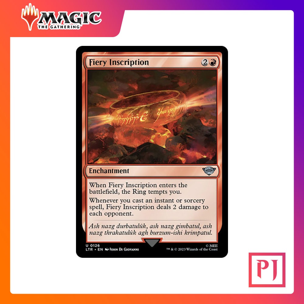 [MTG] Fiery Inscription [LTR] [RED] [UNCOM] [NORMAL] [ENG] (การ์ดเมจิค ...