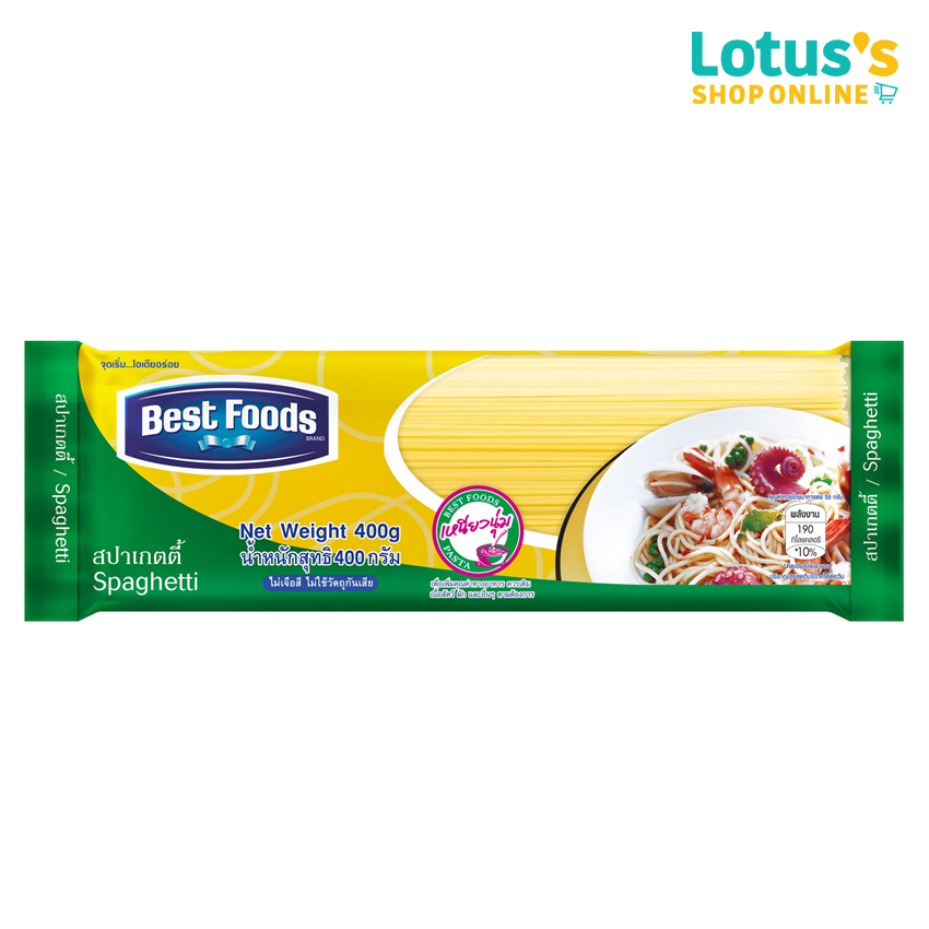 เบสท์ฟู้ดส์ สปาเก็ตตี้ 400 กรัม BEST FOODS SPAGHETTI 400 G. | Shopee ...