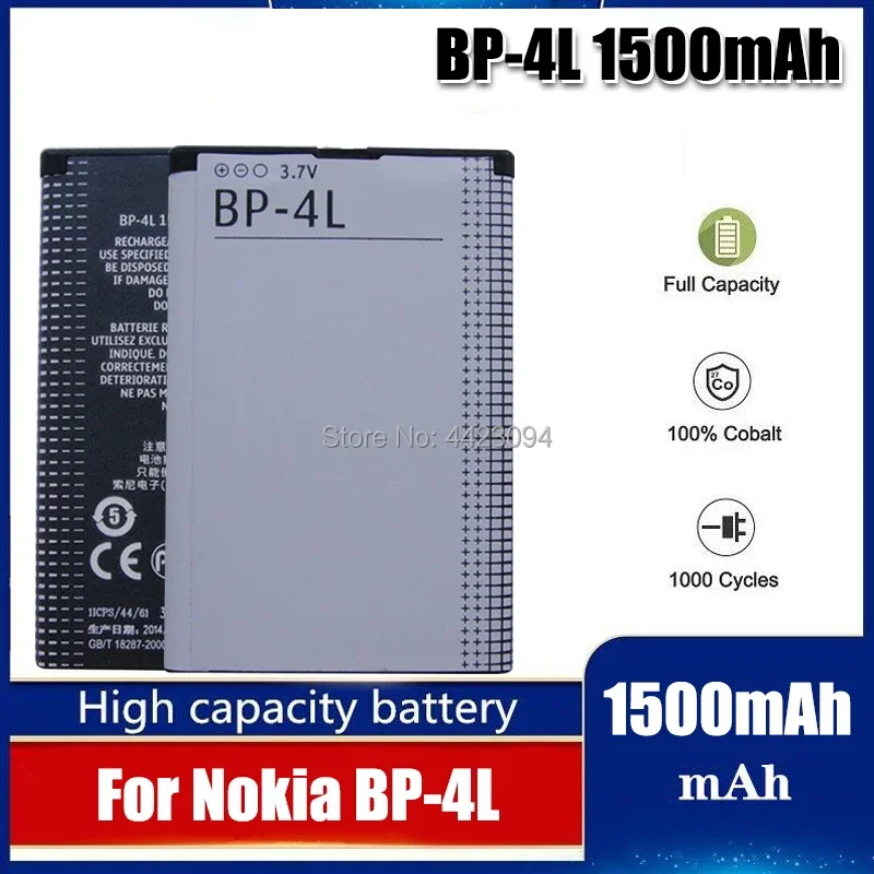 แบตเตอรี่ แท้ BP-4L สำหรับNokia N97 E61i E63 E90 E95 E71 6650F N810 E72 E52 E55 E72I E6-00 E73 ...