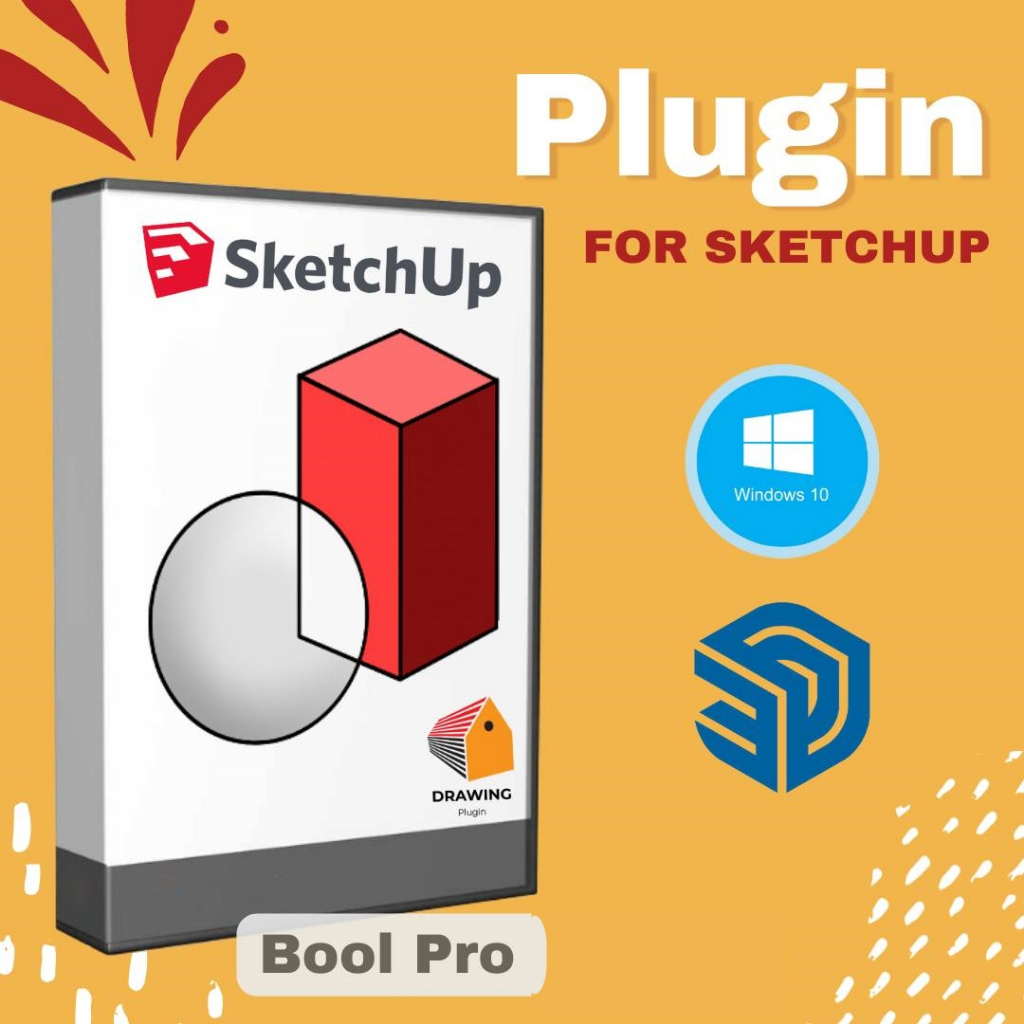 Bool Pro (ปลั๊กอิน boolean) | Plugin for Sketchup 2022-2024 | Shopee ...