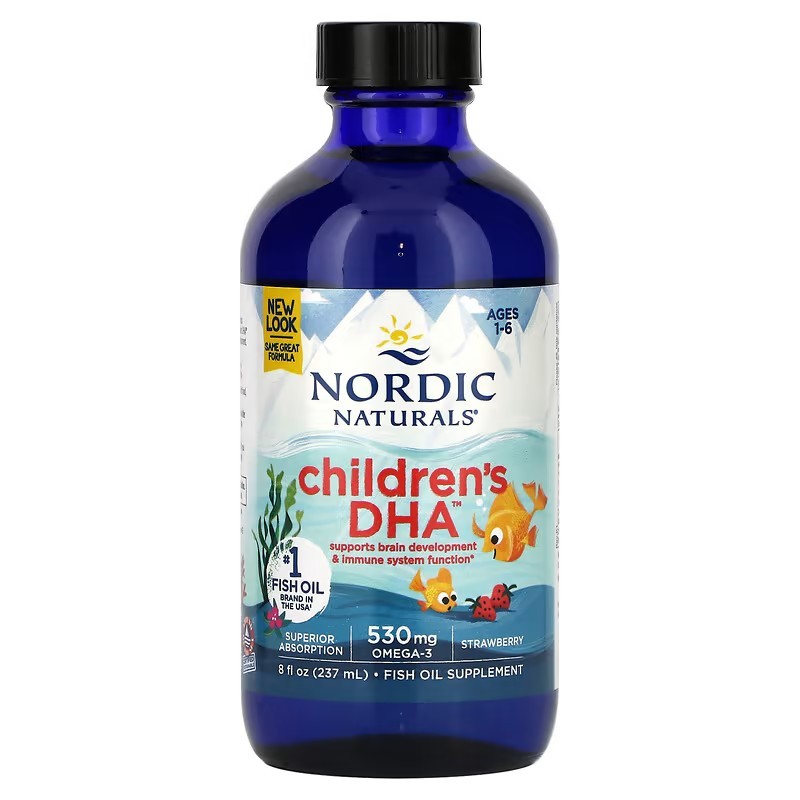 Nordic Naturals Children’s DHA Liquid Omega3 Arctic Cod Liver Oil 8oz ...