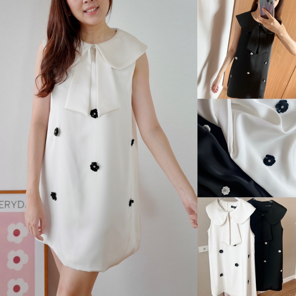 vien silk dress งานเย็บเรียบร้อย สวยเป๊ะยันซับใน ซิปหลัง ทรงนี้พรางพุง ...