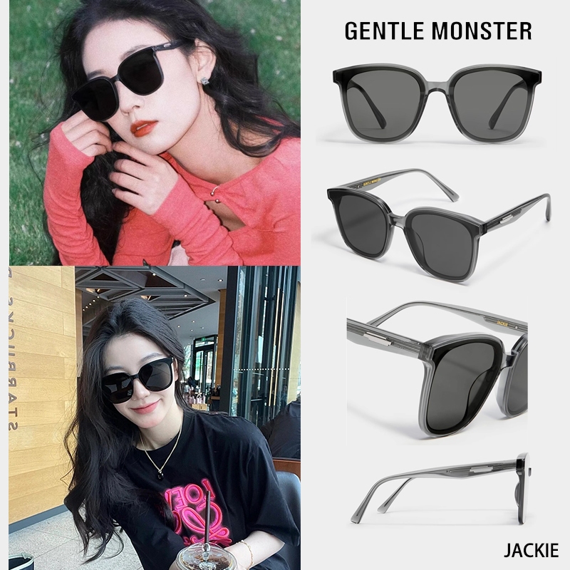 GENTLE MONSTER JACKIE-G3 แว่นกันแดด Unisex Temple Words แว่นกันแดดทรงสี่เหลี่ยมแกะสลักสำหรับ ...