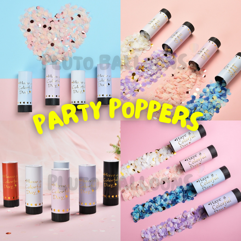 🎉พลุกระดาษ Paper shoot พลุงานวันเกิด Party poppers [5 สี]🎉 | Shopee ...