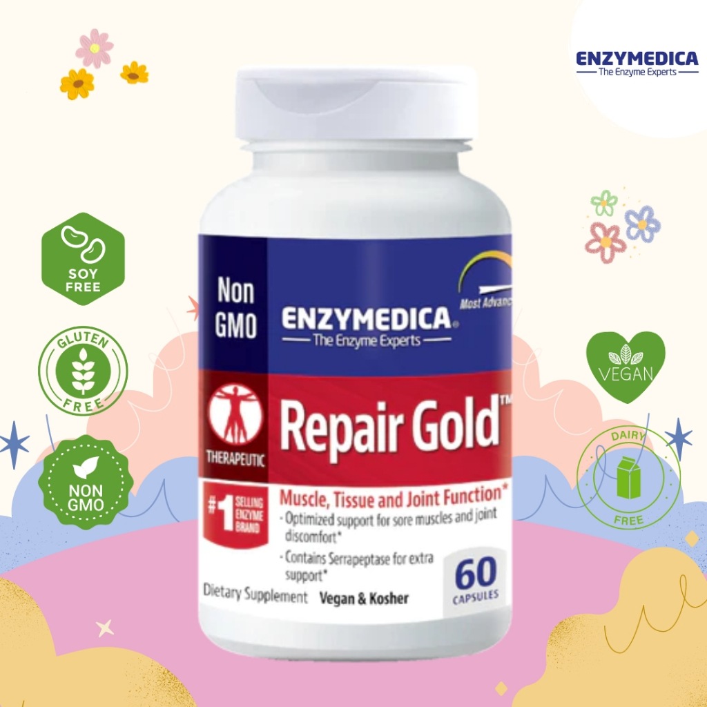 Enzymedica Repair Gold™ - 30-60 Capusles ♻เอ็นไซม์ช่วยเลือดไหลเวียน บรรเทาอาการข้อต่อและ ...