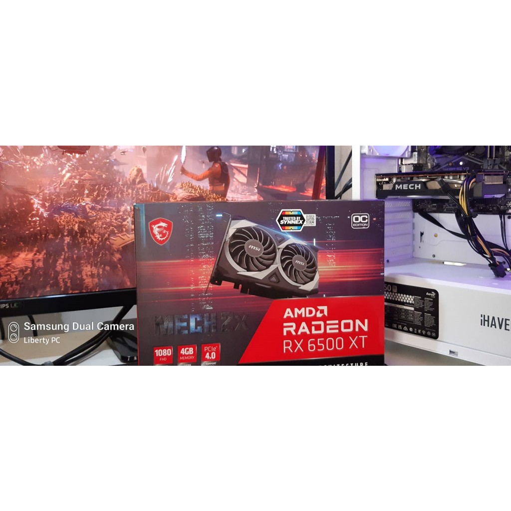 VGA (การ์ดแสดงผล) MSI RADEON RX 6500 XT MECH 2X 4G OC - 4GB GDDR6 ...