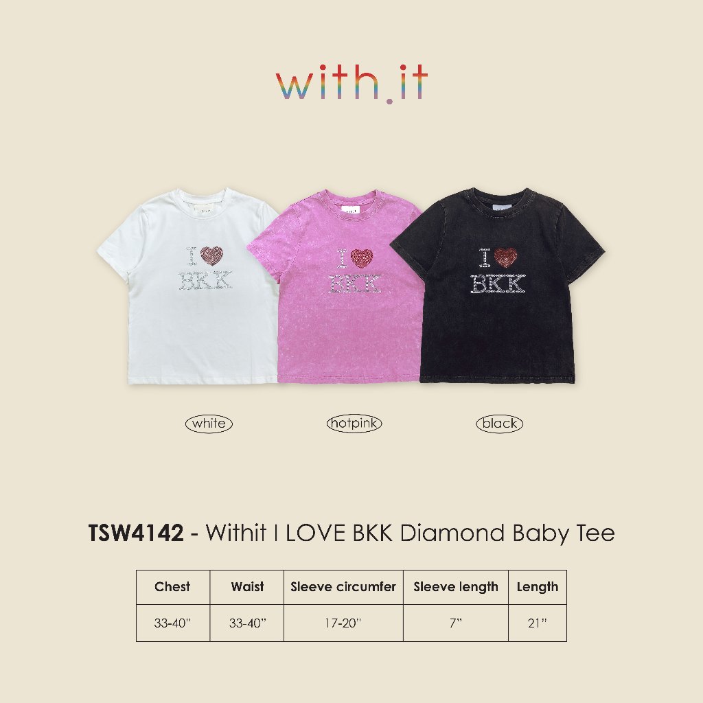 with.ti.store- TSW4142 เสื้อเบบี้ทีวิทอิทรีดเพชรไอเลิฟบีเคเค | Shopee ...