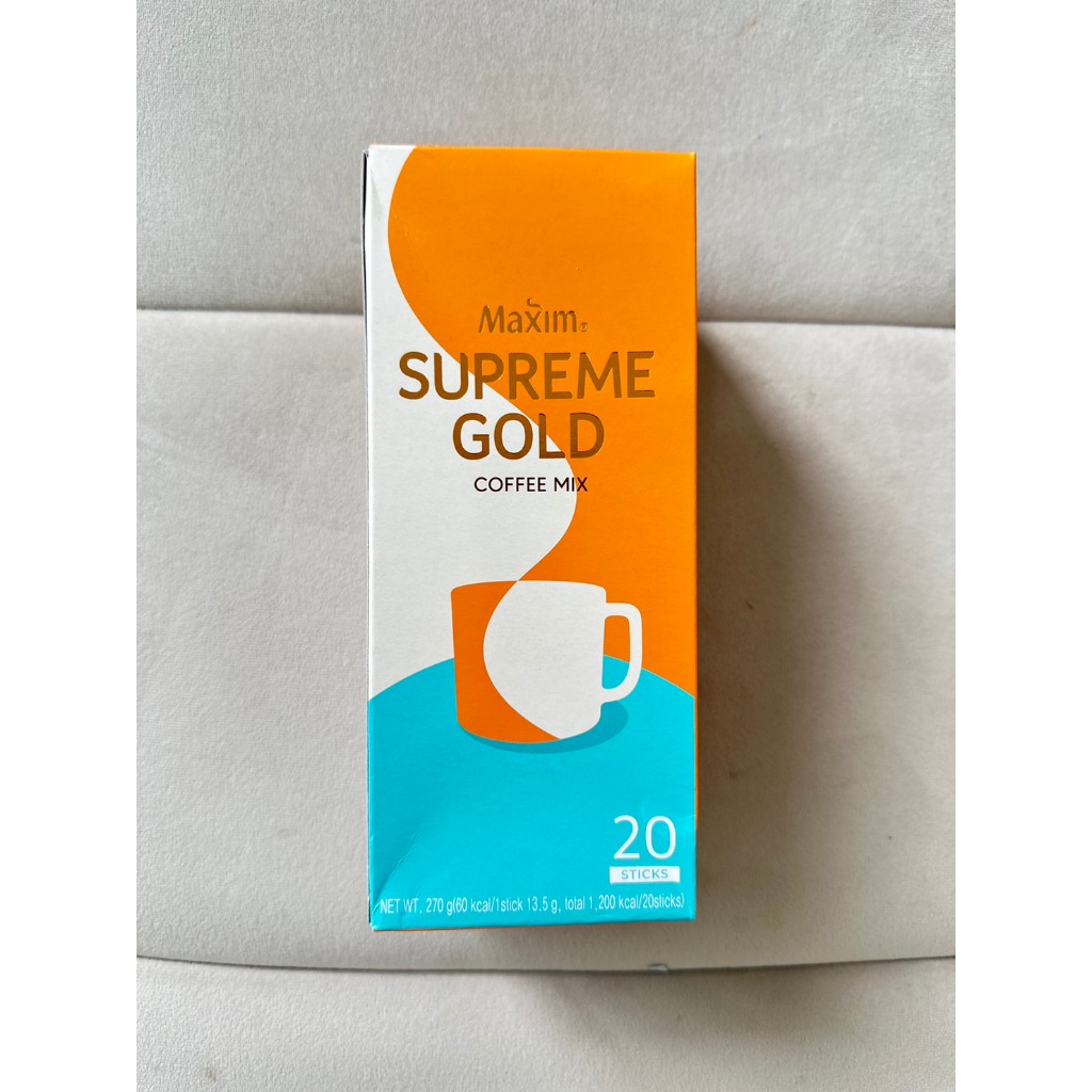 กาแฟ Maxim SUPREME GOLD กล่องส้ม 1กล่องมี20ซอง | Shopee Thailand