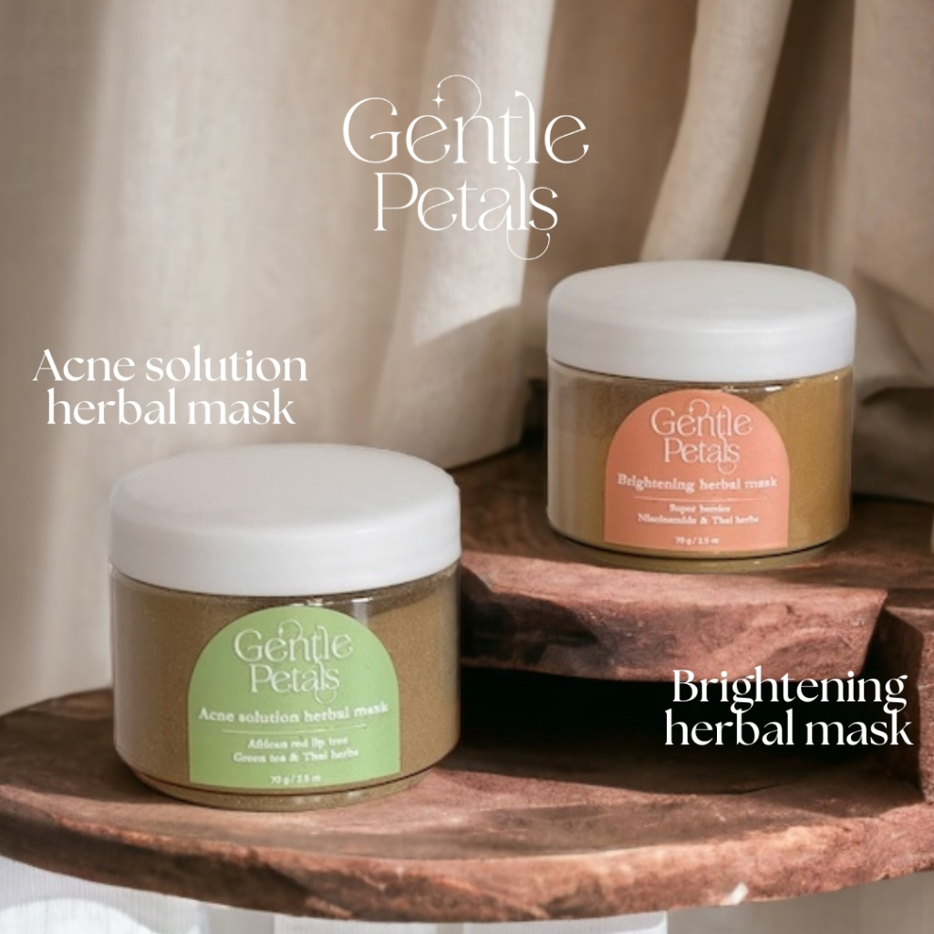 Gentle Petals Clay mask มาสก์โคลน เพียงผสมน้ำ ผิวกระจ่างใส ลดสิว จุด ...