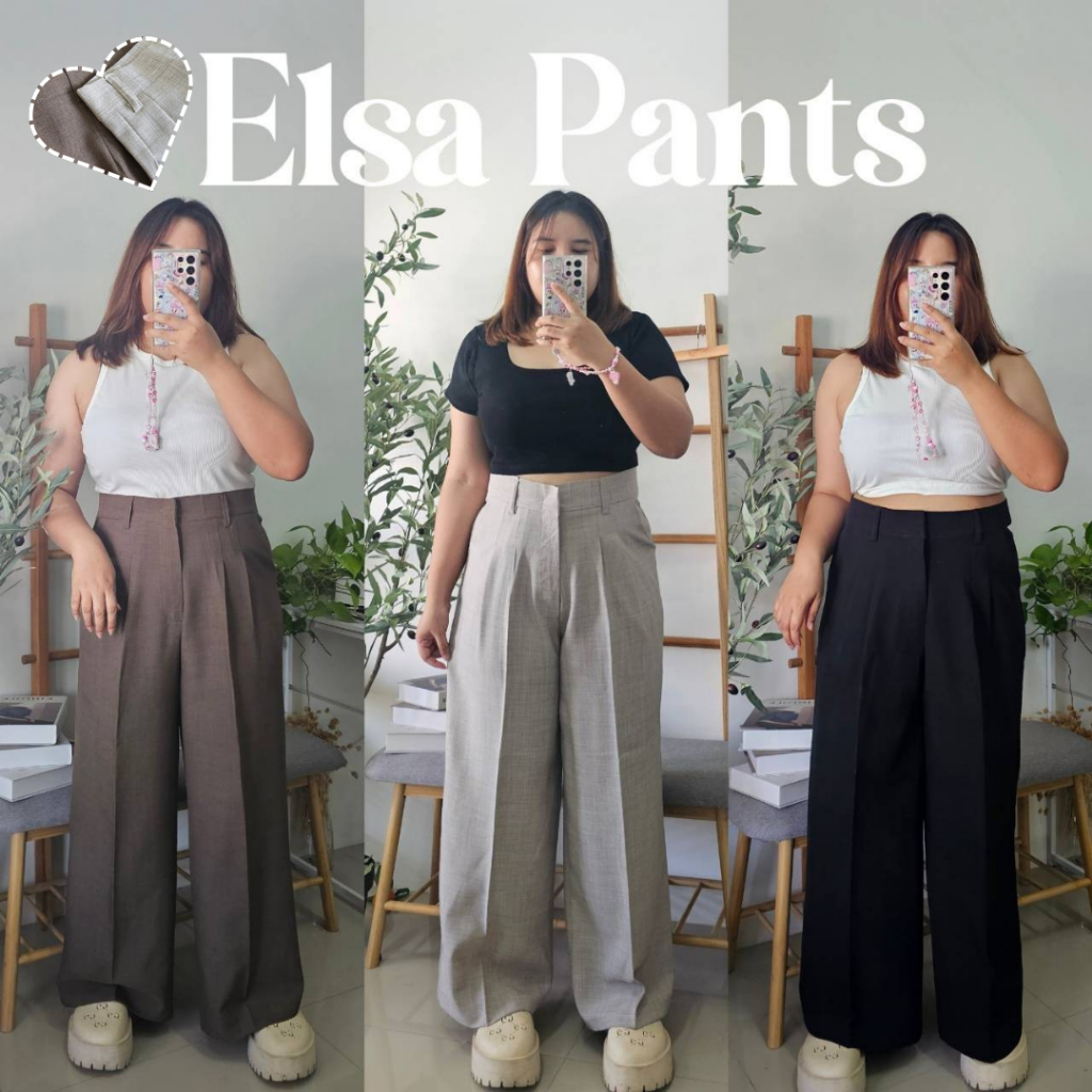 Jaiko Elsa Pants กางเกงขายาวสาวอวบ กระบอกใหญ่ เอว 34-44 สวยมาก | Shopee ...