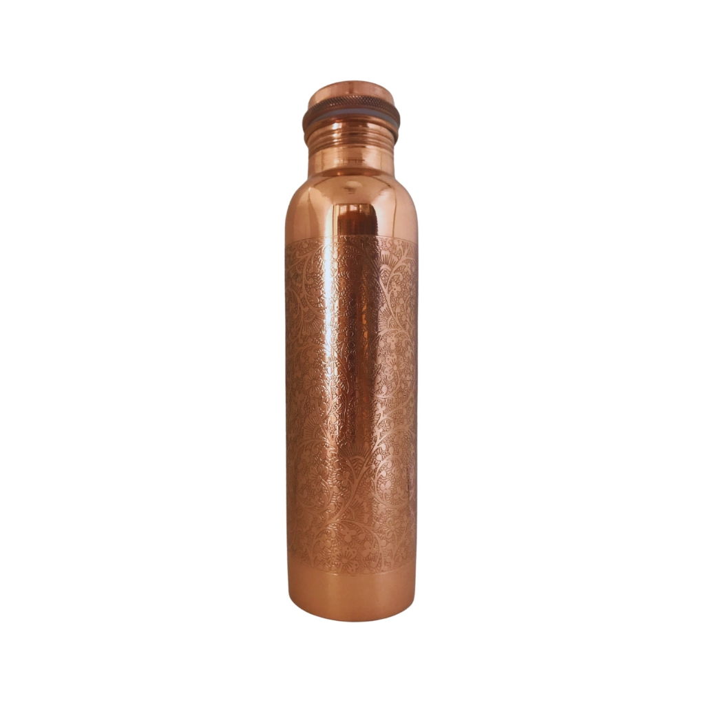 NATURAL EFE | ENGRAVED COPPER WATER BOTTLE | ขวดน้ำทองแดง ลายแกะสลัก ...