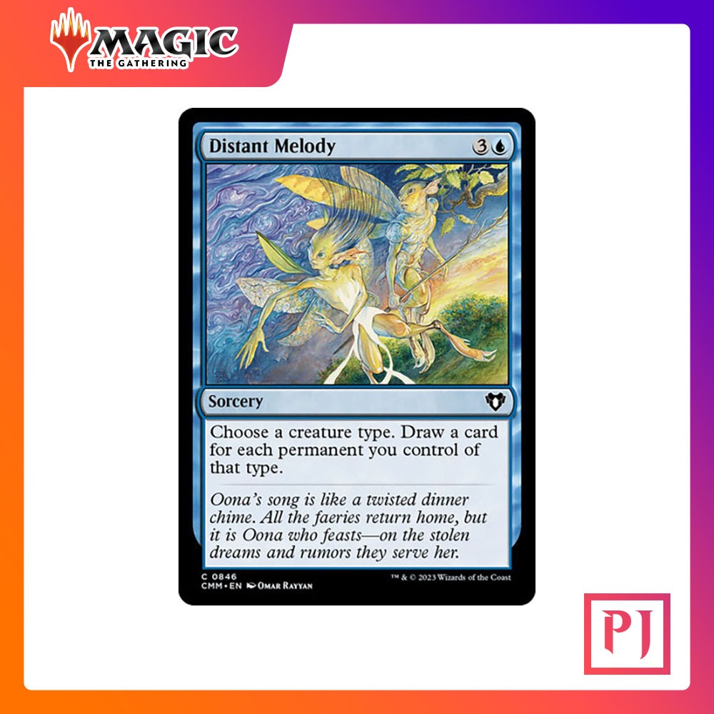 [MTG] Distant Melody [CMM] [BLUE] [COMMON] [NORMAL] [ENG] (การ์ดเมจิค / Magic the Gathering ...