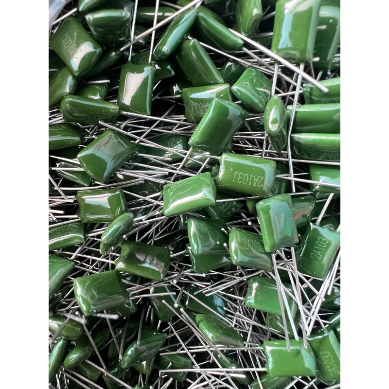 1Pcs 103J100ตัวเก็บประจุการแก้ไข100V103J 10NF 0.01UF 100V 103J 5มม.โพลี ...