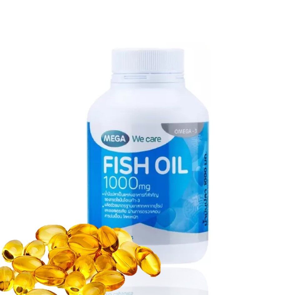 Mega Fish Oil 1000Mg Mega เมก้า วีแคร์ ฟิชออย 1000 มก. บรรจุ 100 แคปซูล ...