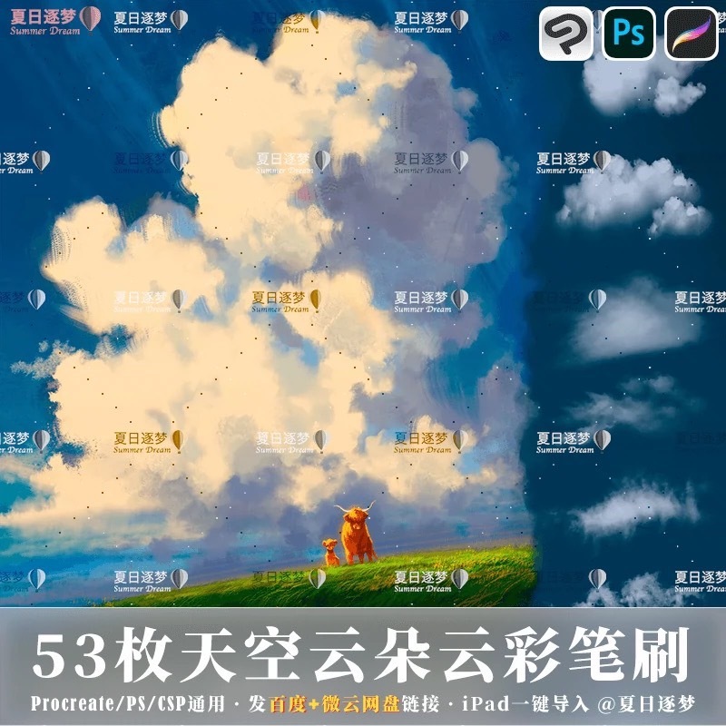 Procreate PS CSP บรัชเมฆ ก้อนเมฆ | Shopee Thailand