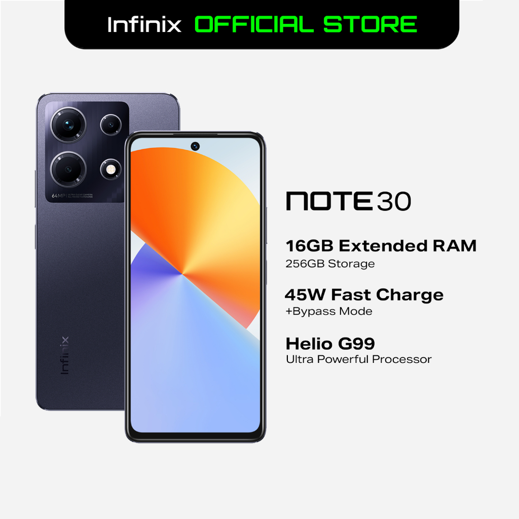 Infinix NOTE 30 phone 4G/5G (8+128/8+256GB) 120Hz FHD+ 6.78” screen ...