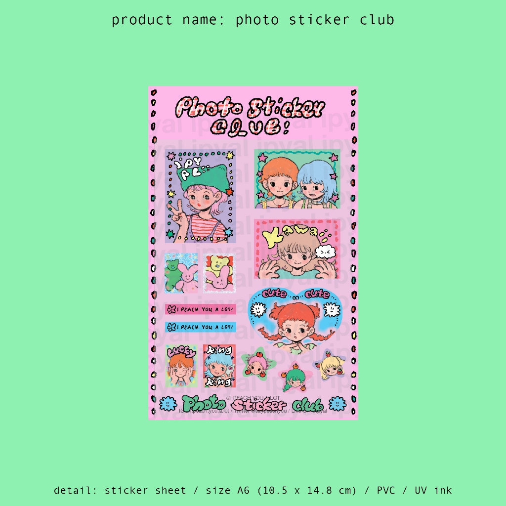 photo sticker club / sticker sheet / size A6 | Shopee Thailand