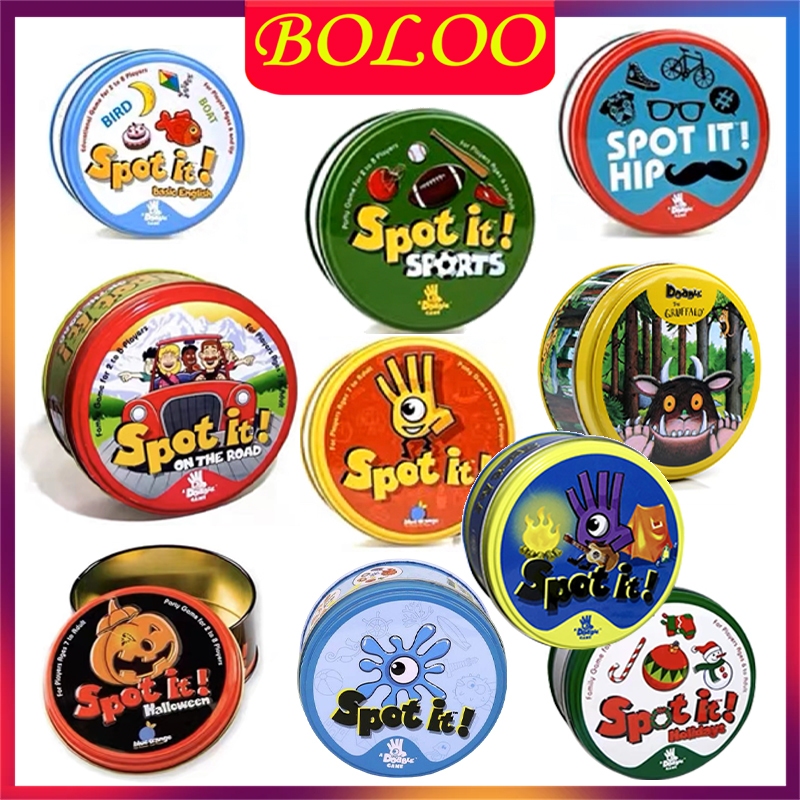 Spot It Card Game/เกมส์สปอตอิท เล่นได้2 ถึง 7 คน เหมาะสําหรับครอบครัว ...