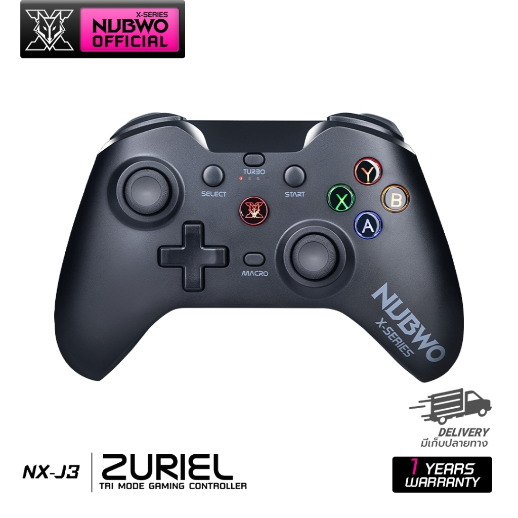 🔥ขายดีมาก🔥จอยเกมมิ่งไร้สาย NUBWO รุ่น NX-J3 Tri Mode Gaming Controller เชื่อมต่อ Bluetooth 5.1 ...