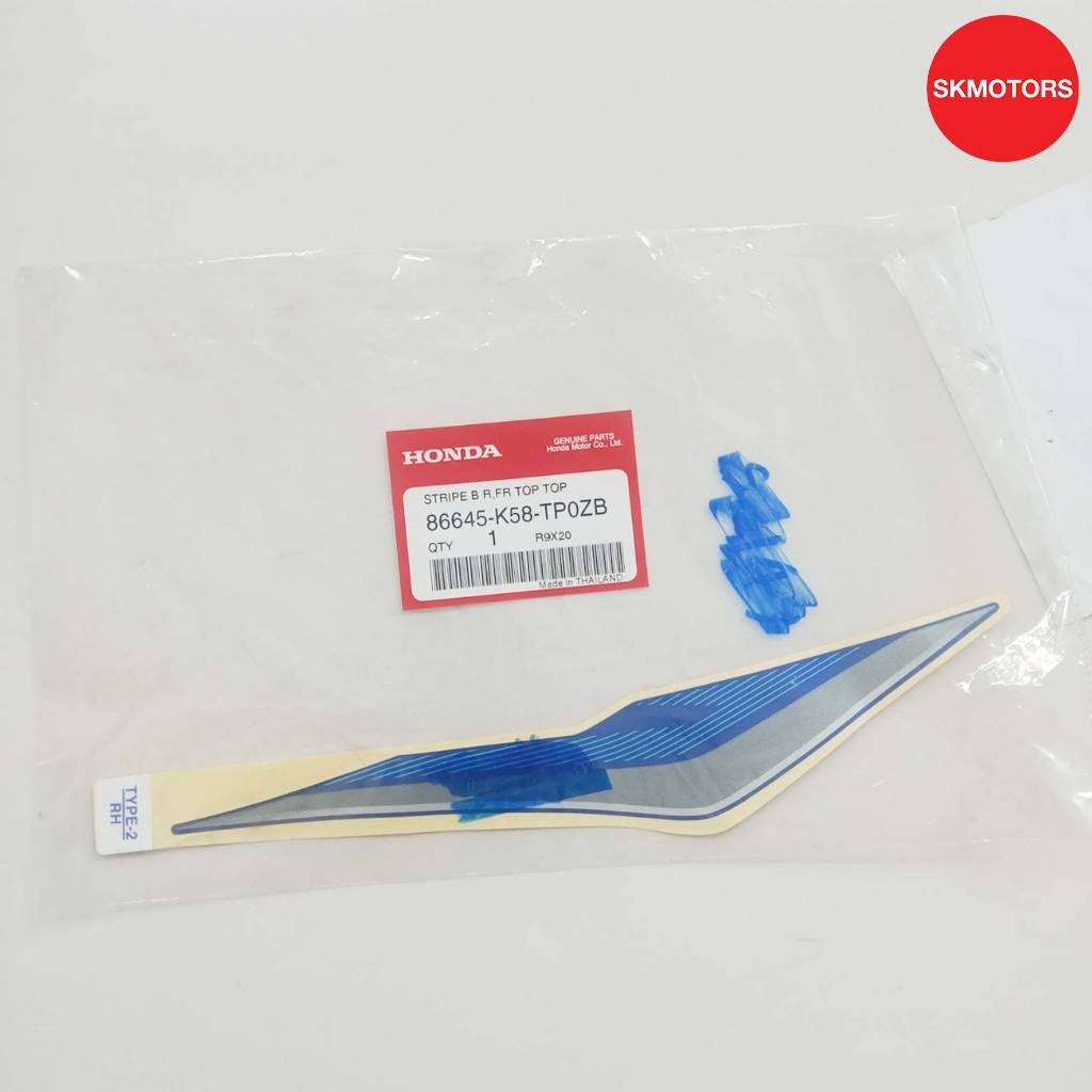 สติ๊กเกอร์สำหรับติดฝาครอบหน้า รหัส 86645-K58-TP0ZB สำหรับรถ HONDA ...