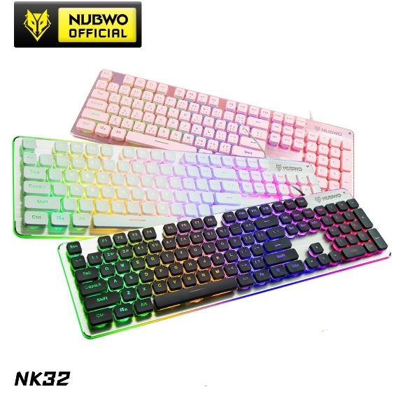 NUBWO NK-32 ESPORT Edition Gaming Keyboard คีย์บอร์ดเกมมิ่ง คีบอร์ดมีไฟ ...