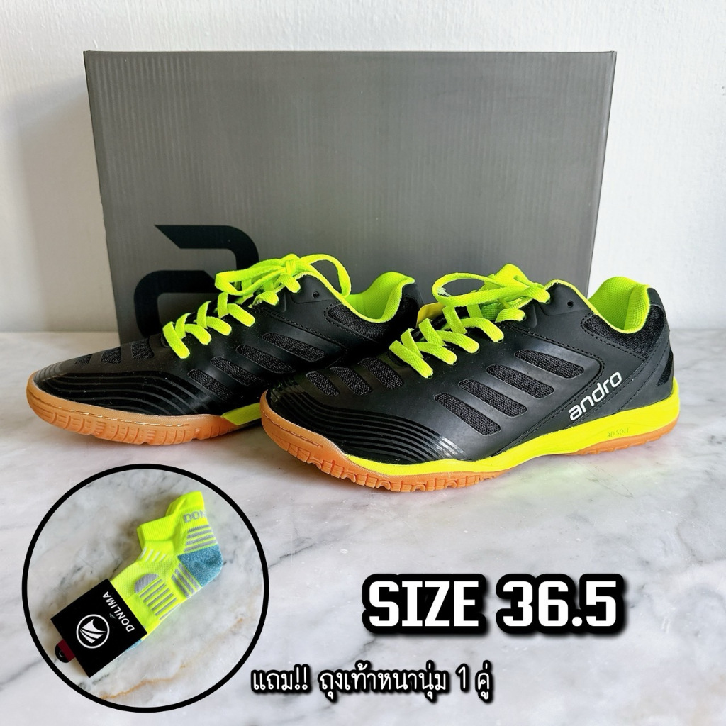 ANDRO รองเท้าปิงปอง แถมถุงเท้าหนานุ่ม 1 คู่ (SIZE 36.5) | Shopee Thailand