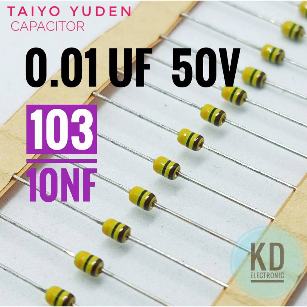 ((ชุด 50ตัว)) 0.01uF 50v TAIYO YUDEN Multilayer Ceramic Capacitors ...