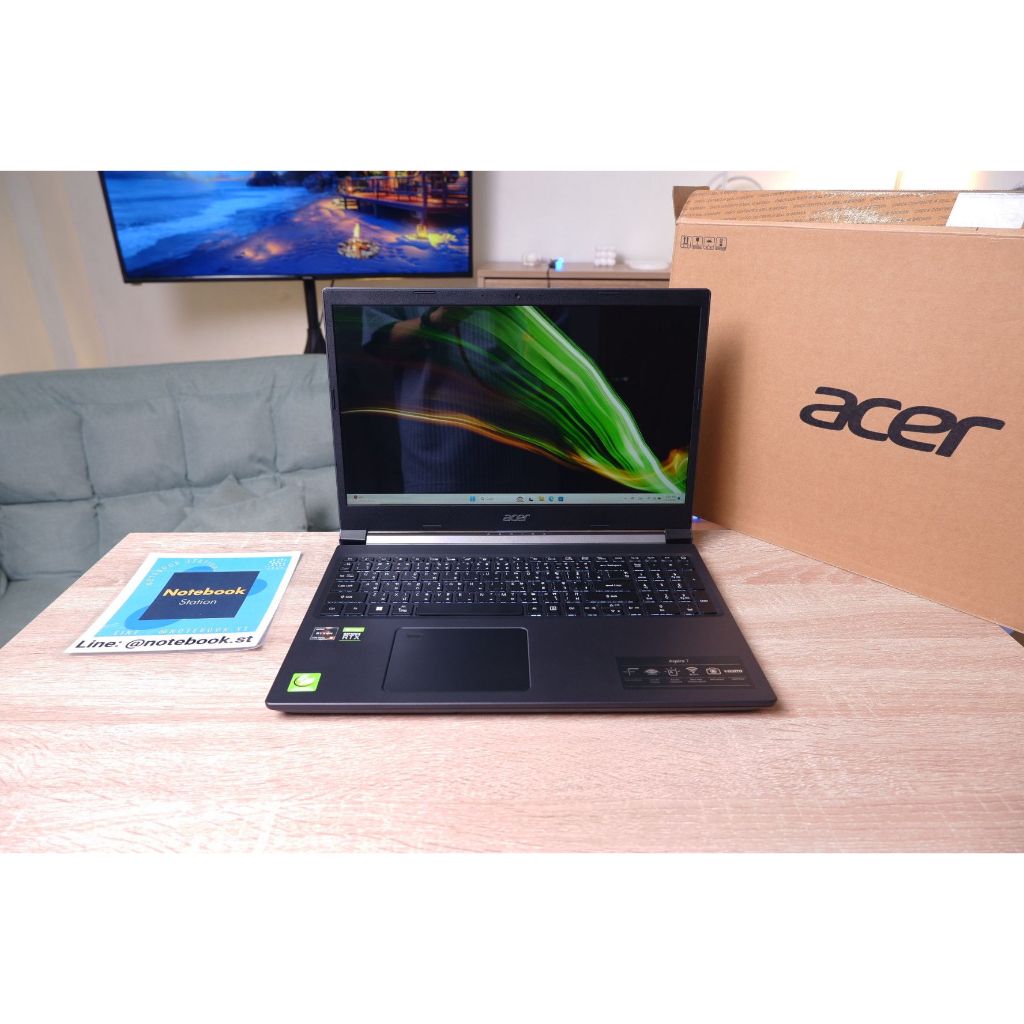 Acer Aspire 7 Ryzen5-5500U RTX-3050(4GB) Ram8 SSD512 จอ15.6 FHD IPS ...