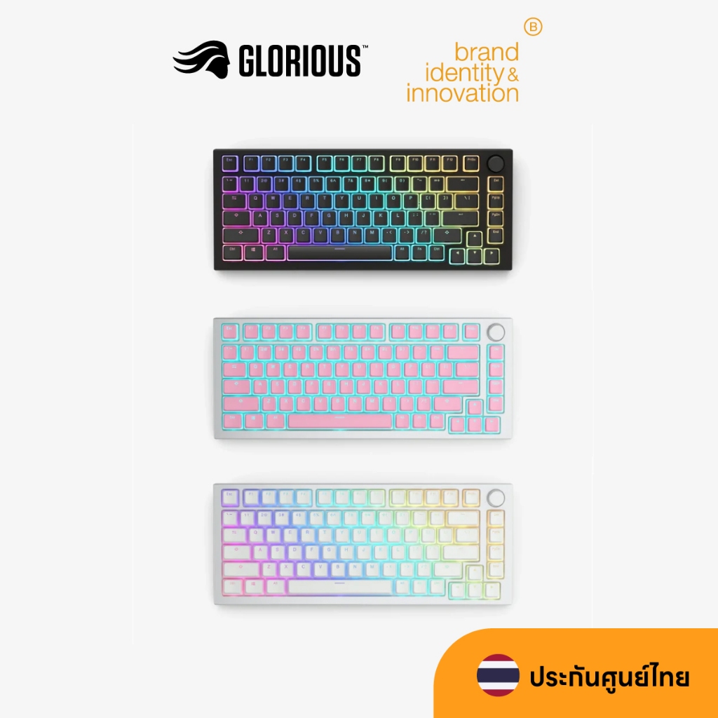 Glorious Aura V2 Pudding-style Keycaps 145 keycaps มีให้เลือก 3 สี ...