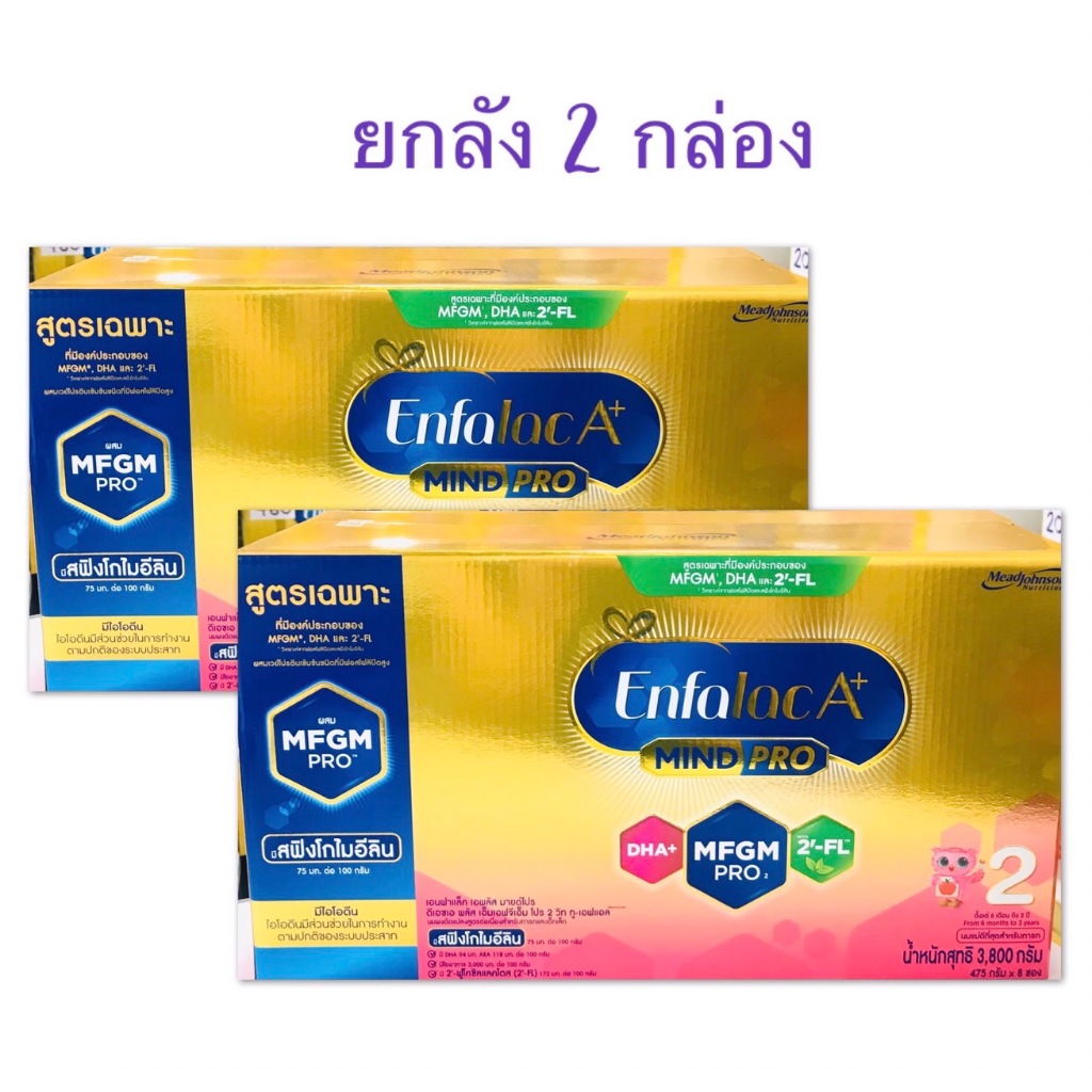 (ยกลัง 2 กล่อง) นม เอนฟา แล็ค เอพลัส นม สูตร 2 นมผง เด็ก ขนาด 3800 กรัม ...