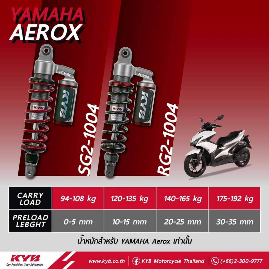 KYB AEROX K Alpha โช้คแก๊ส แอร็อกซ์ แบรนด์ญี่ปุ่น ของแท้ | Shopee Thailand