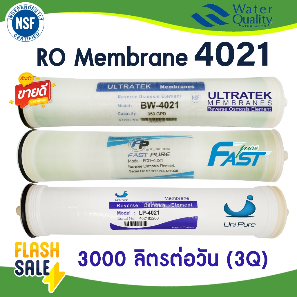 ไส้กรองน้ำ RO Membrane Ultratek BW 4021 NSF ไส้กรองเมมเบรนระบบอาร์โอ ...
