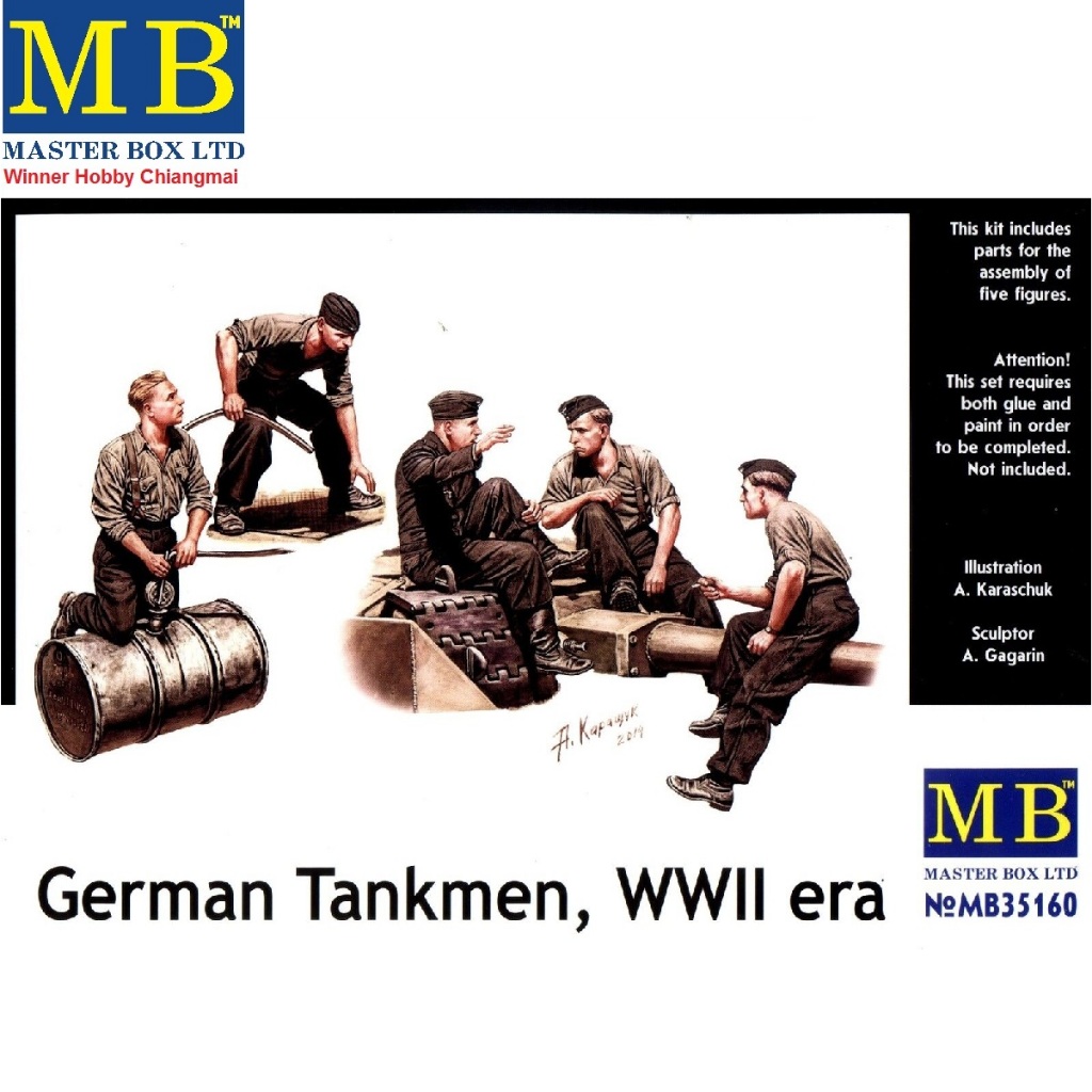 โมเดลฟิกเกอร์ Master Box 35160 German Tankmen, WWII era 1/35 | Shopee ...