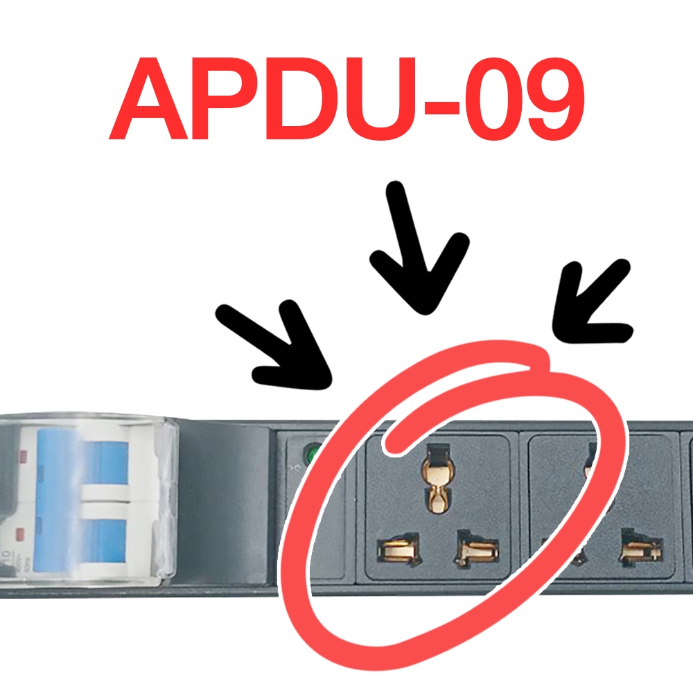 Apollo รุ่น APDU-09 ปลั๊กไฟตู้Rack PDU 12ช่องสำหรับตู้ Cabinet Rack 19 ...
