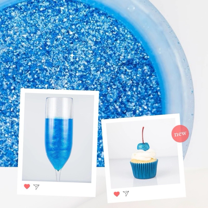 BLUE | Edible Glitter for Drinks & Deserts กลิตเตอร์ ฟู๊ดเกรด ทานได้ ...