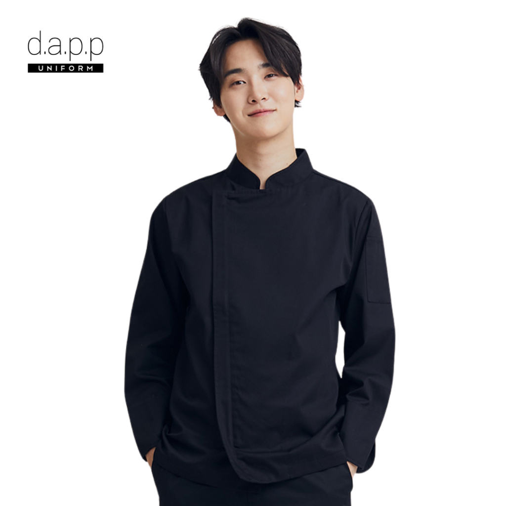 dapp Uniform เสื้อเชฟ เสื้อกุ๊ก แขนยาว รุ่น Jeff สีดำ (TJKB1004DPS ...