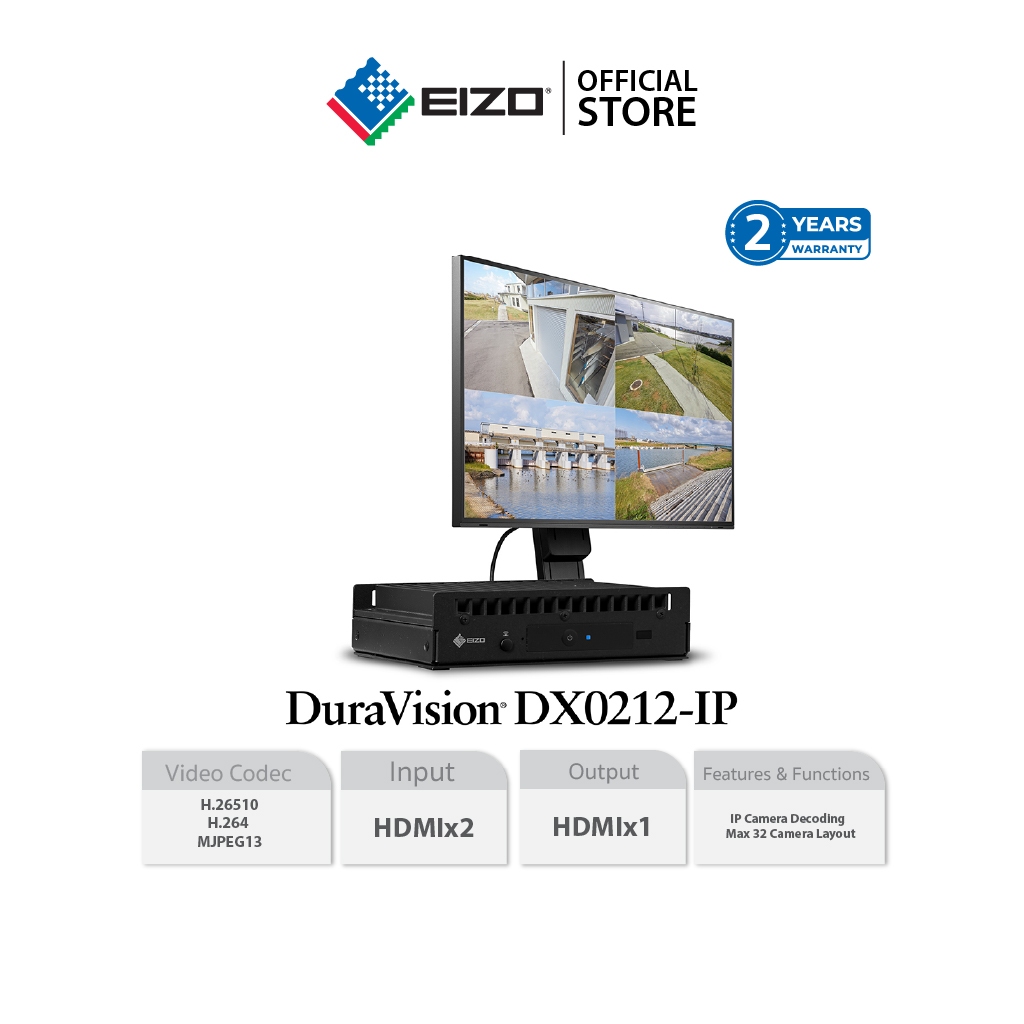 EIZO DuraVision DX0212-IP IP Decoding Box (อุปกรณ์ถอดสัญญาณกล้องวงจรปิดแบบไม่ต้องใช้เครื่อง ...