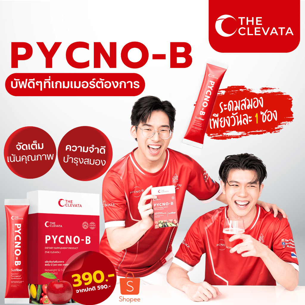 PYCNO-B (พิคโนบี) เสริมอาหารเพื่อเกมเมอร์ ปกป้อง ฟื้นฟูร่างกายจากผลร้าย ...