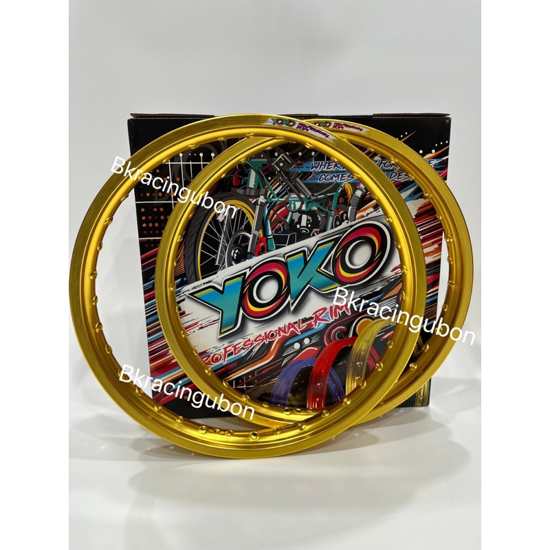 ล้อโยโกสีทองอ่อนแท้100%โลโก้ใหม่ขอบเรียบyoko professional rim ราคาต่อ1 ...