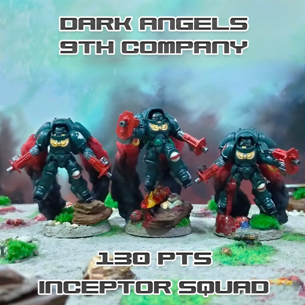 [ประกอบทำสีแล้ว] WARHAMMER 40K: DARK ANGELS: 9TH COMPANY: INCEPTOR ...