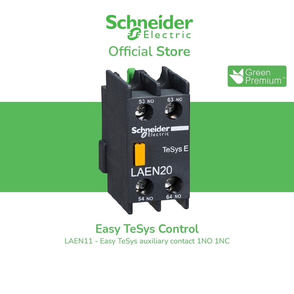 Schneider Electric Auxiliary contact block, รุ่น EasyPact TVS, 1NO+1NC ...