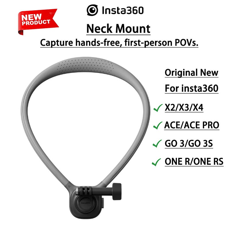 【2024 New】Original Insta360 X4 Neck Mount Necklace Bracket Holder For ...