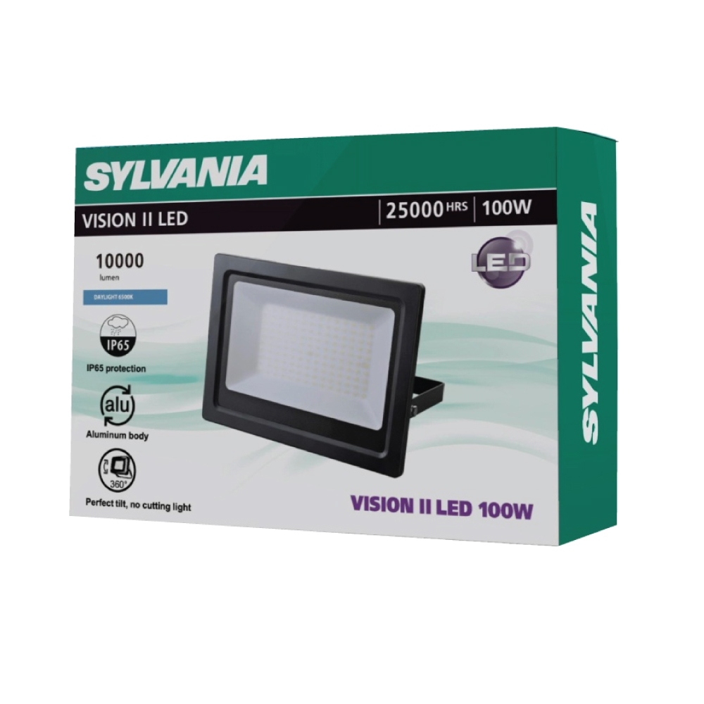 Sylvania LED Floodlight โคมฟลัดไลท์แอลอีดี โคมสปอร์ตไลท์ VISION LED II 100W-6500K แสงเดย์ไลท์ ...