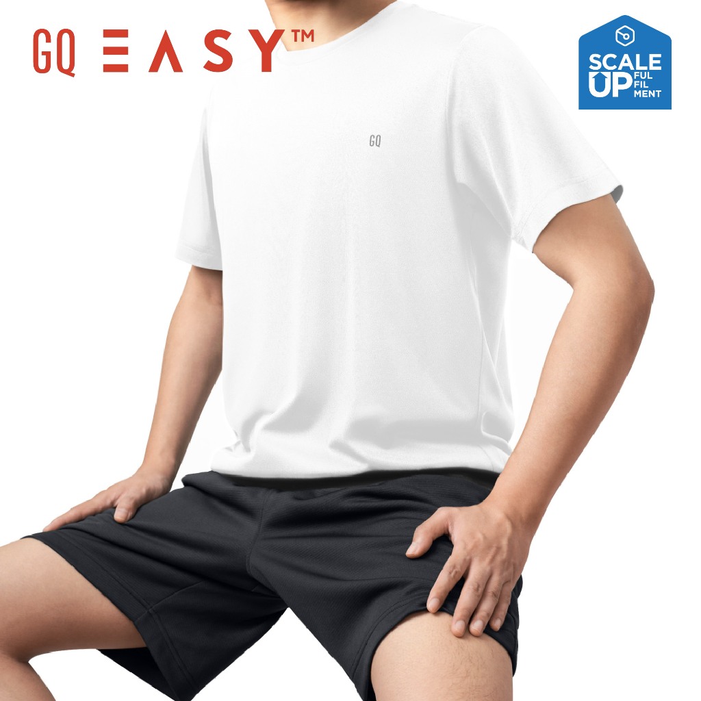 GQ Easy Sport เสื้อกีฬาคอกลม แขนสั้น เสื้อยืดคอกลม สีขาว ของแท้ 💯 ...