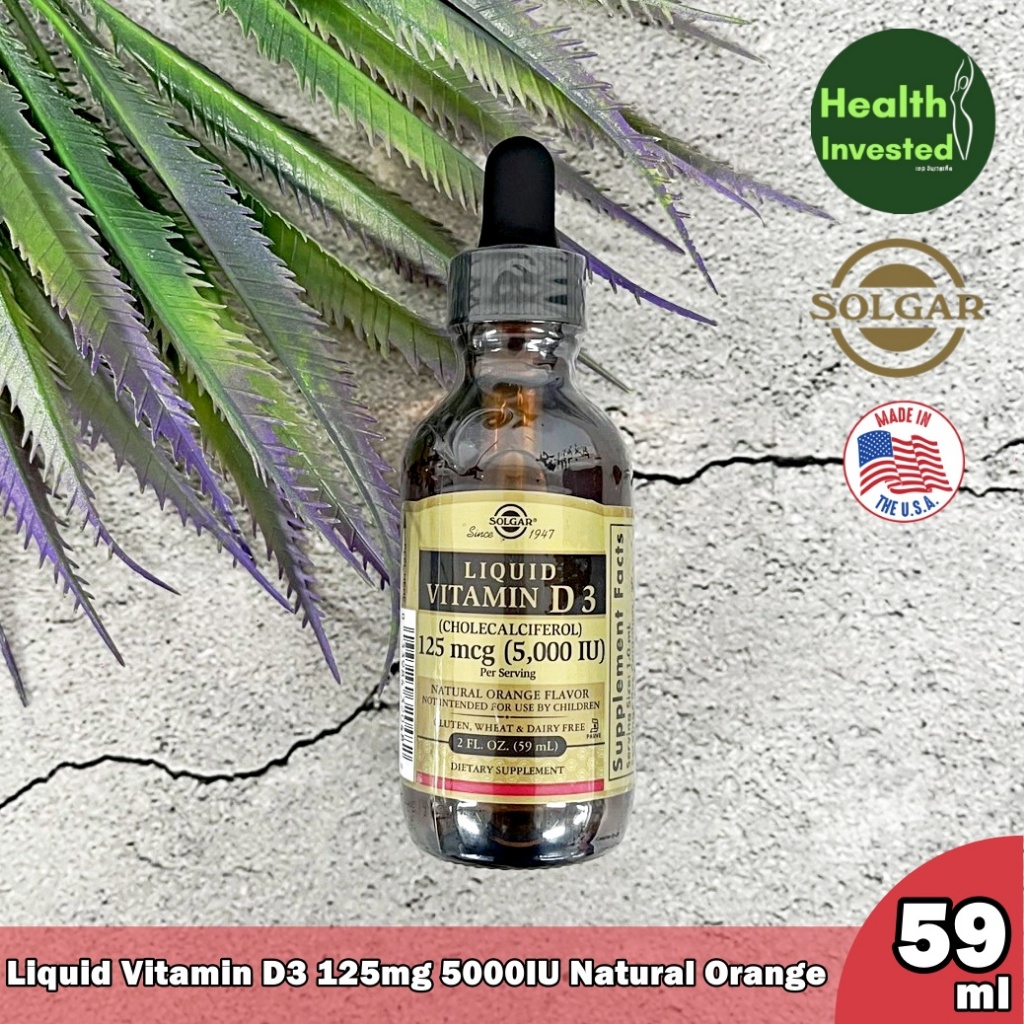 Liquid Vitamin D3 125mg 5000IU Natural Orange 59ml วิตามินดีสาม ชนิดน้ำ ...