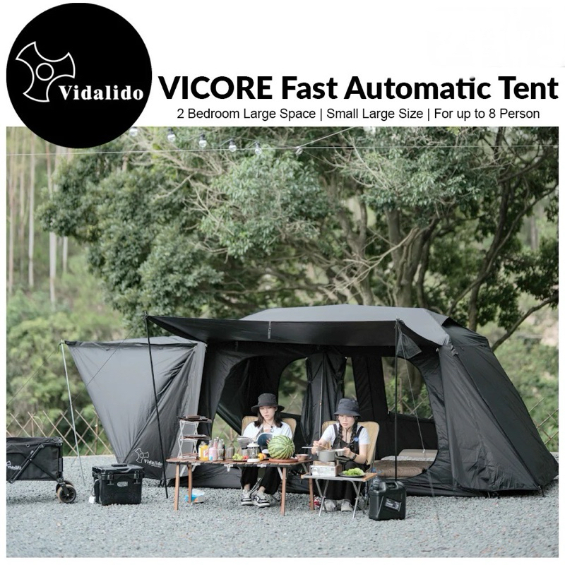 Vidalido Vicore Auto Instant Tent Size M และ L เต็นท์กางอัตโนมัติ ขนาดใหญ่ 4-8 คน วัสดุพรีเมี่ยม ...
