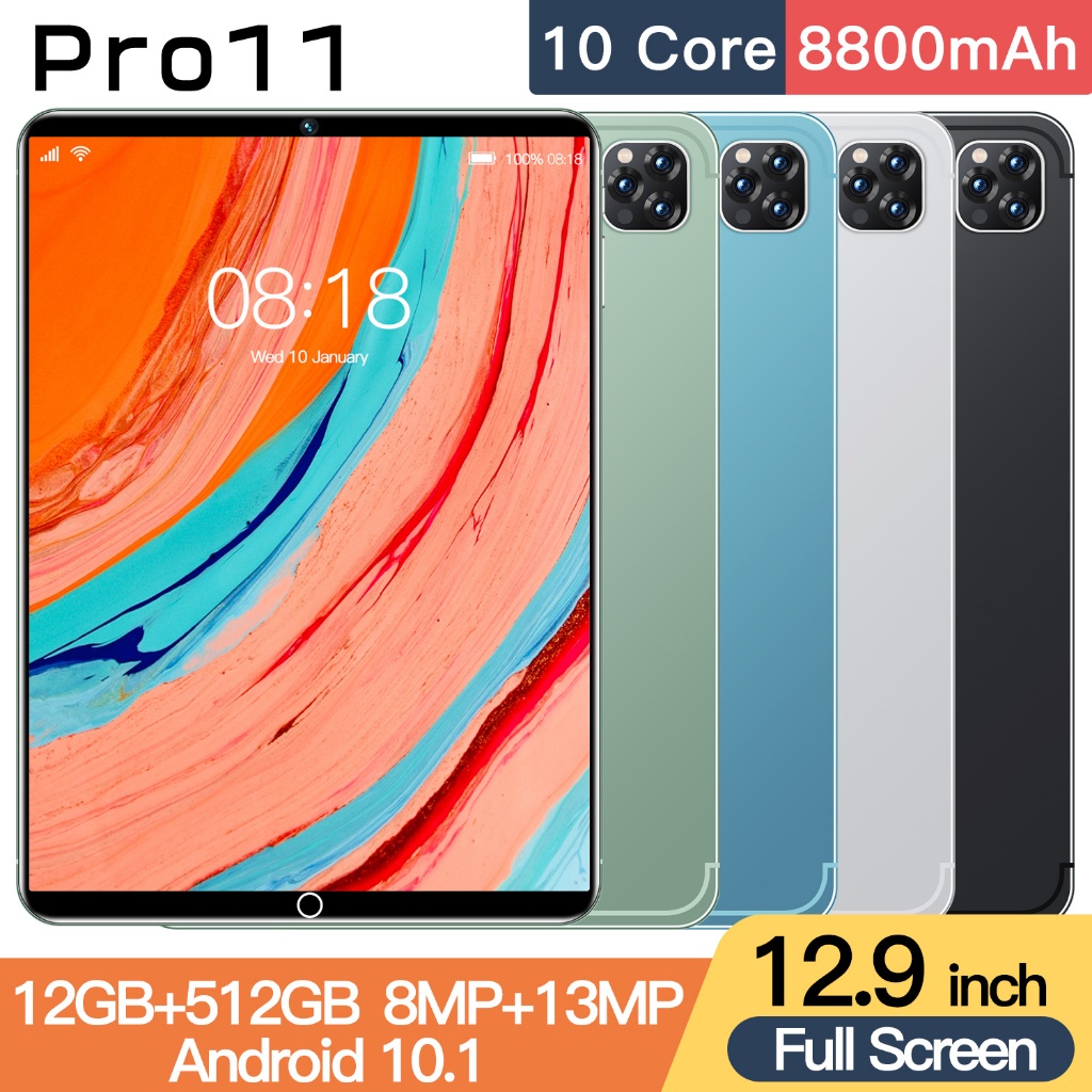 11Pro แท็บเล็ต Android อัจฉริยะขนาด10.1 นิ้ว 16GB+512GB ไม่แพงTablet ...