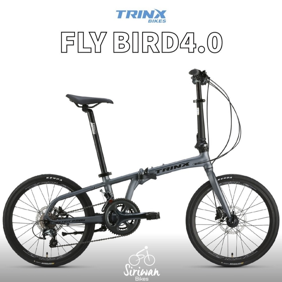 2024 TRINX Flybird 4.0 จักรยานพับได้ เฟรมอลูมิเนียม Shimano Tiagra 2x10 ...