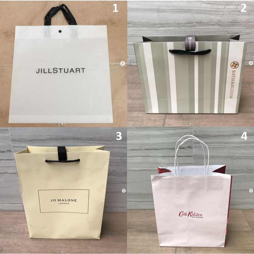 ถุงกระดาษ ถุง แบรนด์ JILLSTUART , Bath & Bloom, Jo MALONE , Cath ...